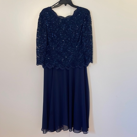 Alex Evenings | Dresses | Alex Evenings Size Navy Dress | Poshmark